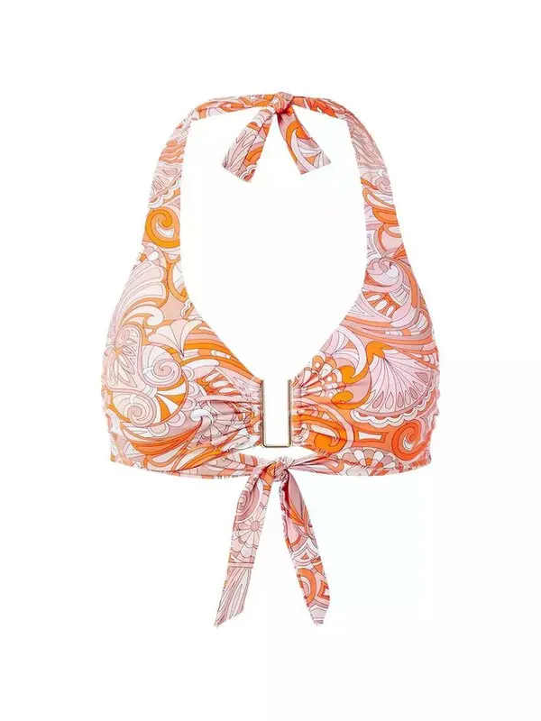 Melissa Odabash Colombia Knot Print Bikini Top - Pink