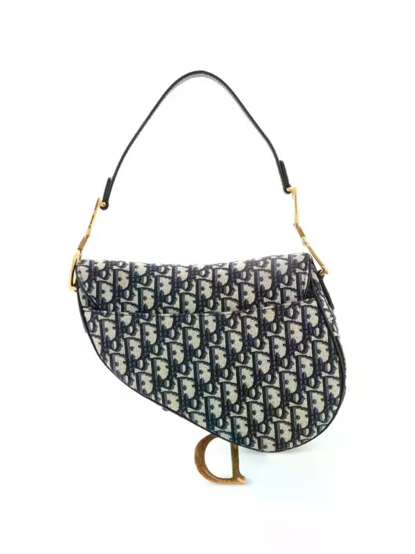 Dior Saddle Handbag Oblique Canvas Medium - Blue