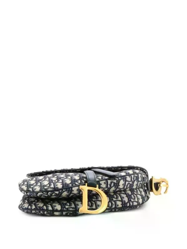 Dior Saddle Handbag Oblique Canvas Medium - Blue