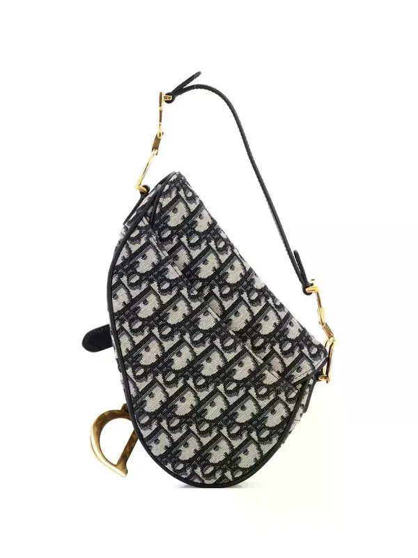 Dior Saddle Handbag Oblique Canvas Mini Shoulder Bag - Blue