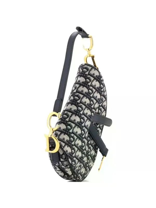 Dior Saddle Handbag Oblique Canvas Mini Shoulder Bag - Blue
