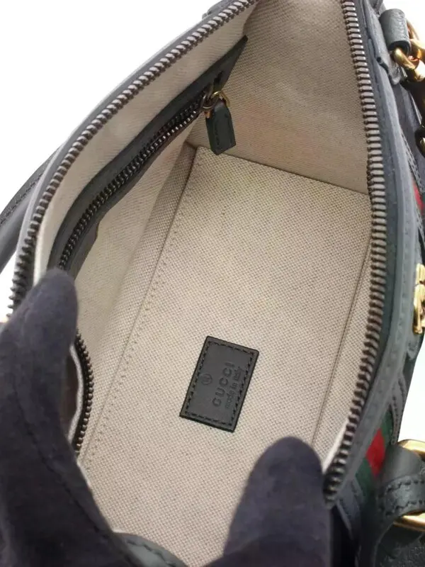 Gucci Mini Gg Canvas Web Bauletto Satchel