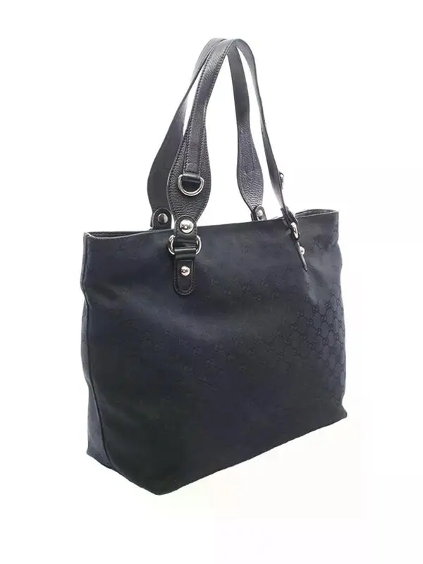 Gucci 2016-2026 Gg Canvas Icon Bit Tote Bag - Black