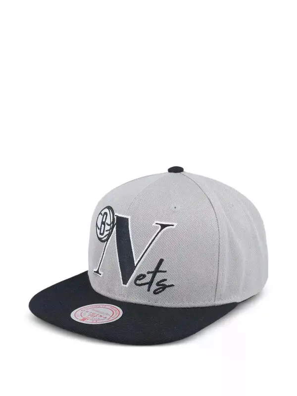Mitchell & Ness Brooklyn Nets Top Letter Cap - Grey