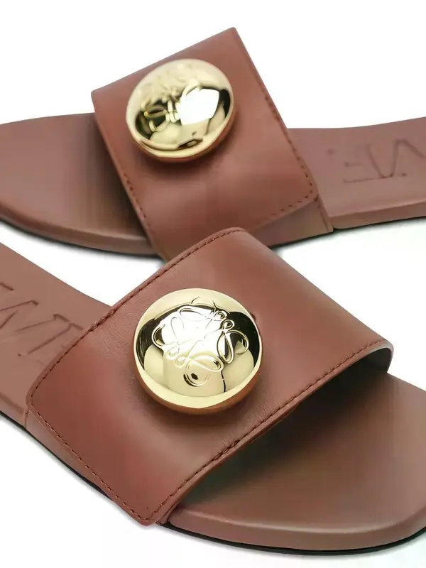 Loewe Open-toe Slides - Brown