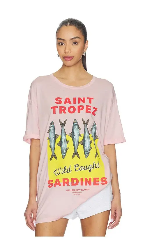 THE LAUNDRY ROOM Saint Tropez Sardines Oversized Tee