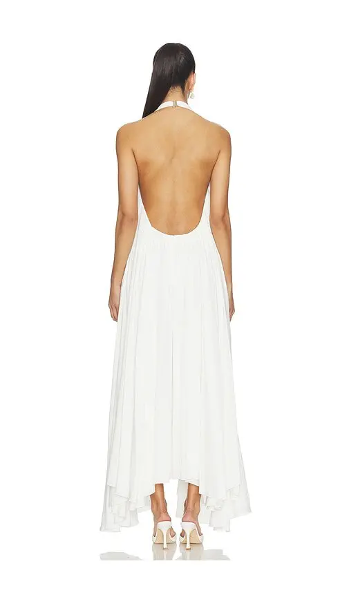 AEXAE Halterneck Plunge Maxi Dress