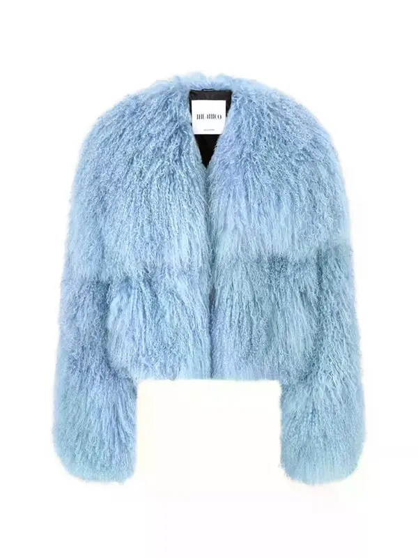 Attico Textured Bomber Jacket - Blue
