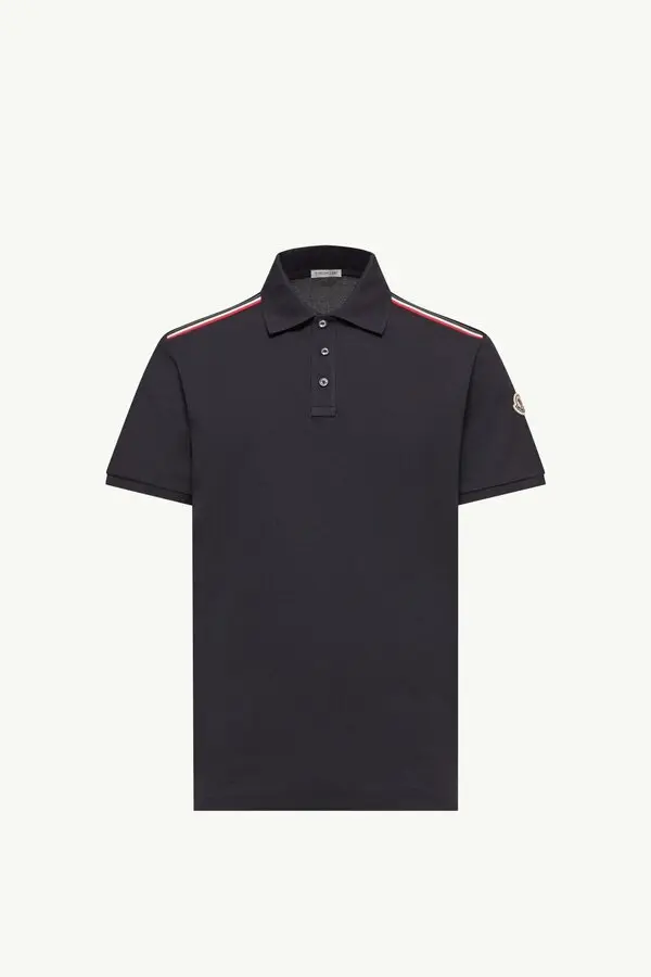 Moncler Tricolor-trimmed Cotton Piquet Polo Shirt