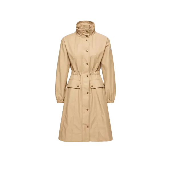 Moncler Rhododendron Hooded Long Parka - Beige