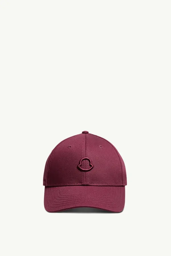 Moncler Cotton Gabardine Baseball Cap - Red