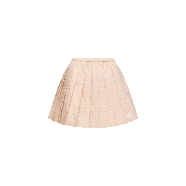 Moncler Vichy Pleated Mini Skirt - Pink