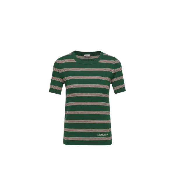 Moncler Striped Cotton T-shirt - Multicolor