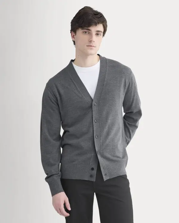 Everlane All-year Cardigan - Heather Mid Charcoal