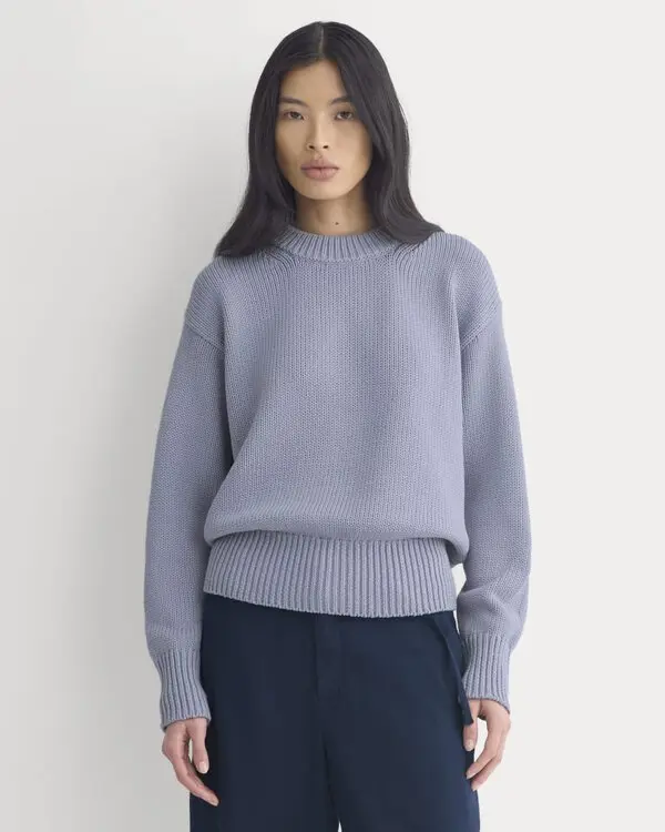 Everlane Oversized Cocoon Crew Neck Sweater - Aleutian