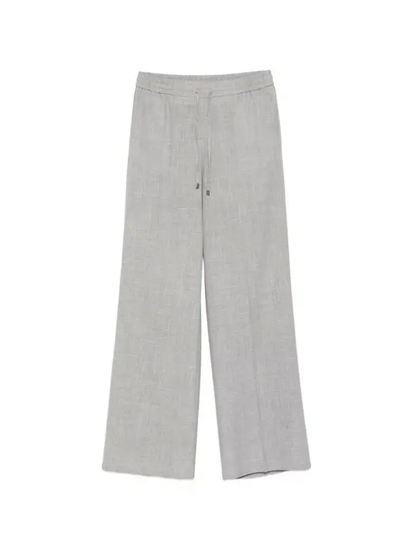 BERWICH Drawstring Wool Trousers - Grey