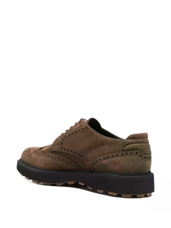 FABI Brogue Derby Shoes - Brown