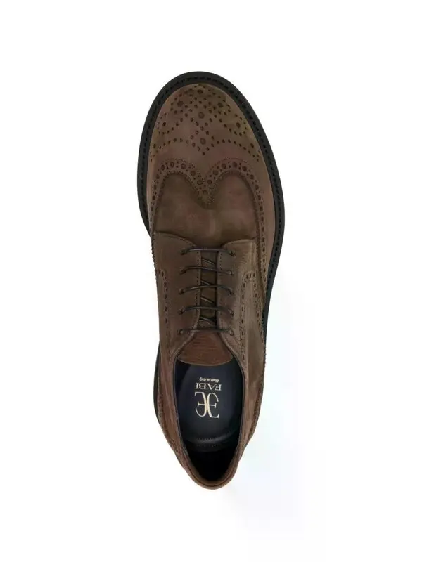 FABI Brogue Derby Shoes - Brown