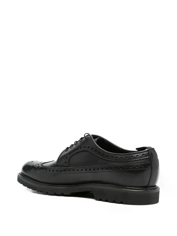FABI Brogue Derby Shoes - Black