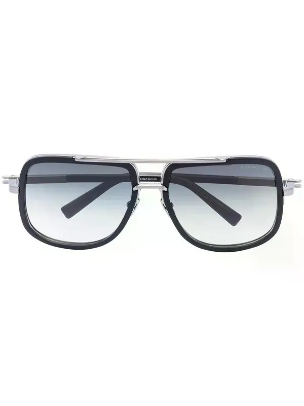 Dita Mach Square-frame Sunglasses - Black