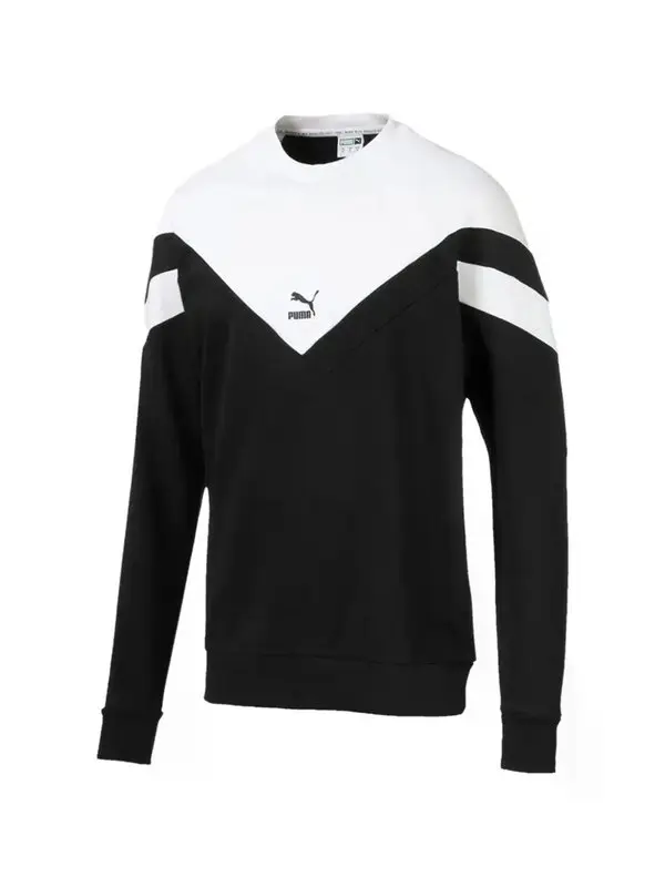 PUMA Crew-neck Long-sleeve Sweatshirt - Black