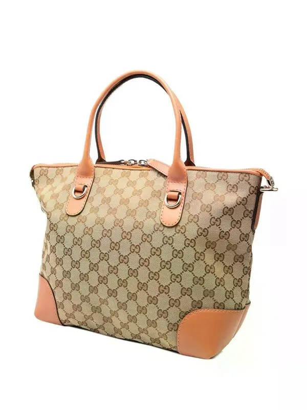 Gucci Gg Canvas Heart Bit Satchel - Brown