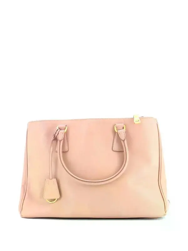 Prada Double Zip Lux Saffiano Leather Medium Tote Bag
