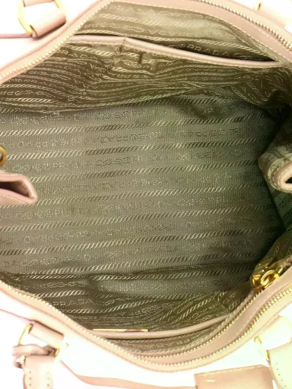 Prada Double Zip Lux Saffiano Leather Medium Tote Bag