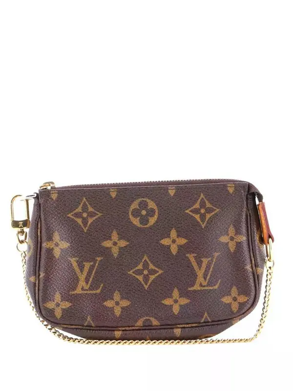 LOUIS VUITTON Pochette Accessoires Monogram Canvas Mini Clutch - Brown