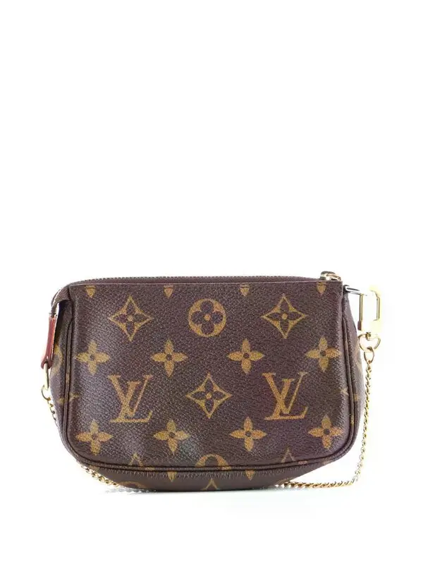 LOUIS VUITTON Pochette Accessoires Monogram Canvas Mini Clutch - Brown