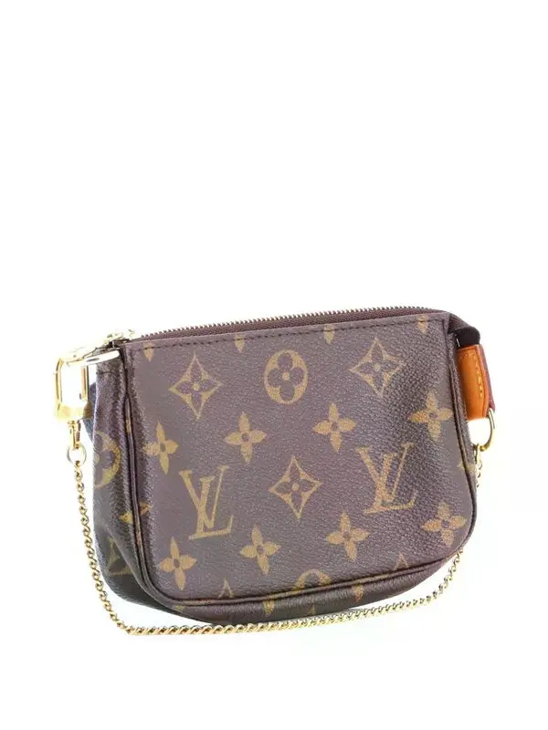 LOUIS VUITTON Pochette Accessoires Monogram Canvas Mini Clutch - Brown