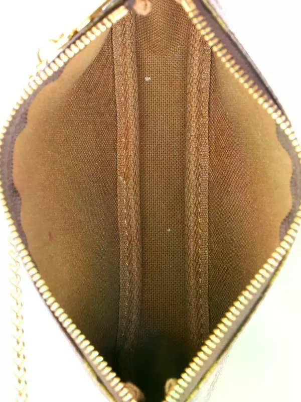 LOUIS VUITTON Pochette Accessoires Monogram Canvas Mini Clutch - Brown