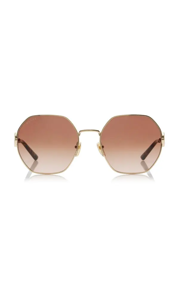 Gucci Round-frame Metal Sunglasses - Gold