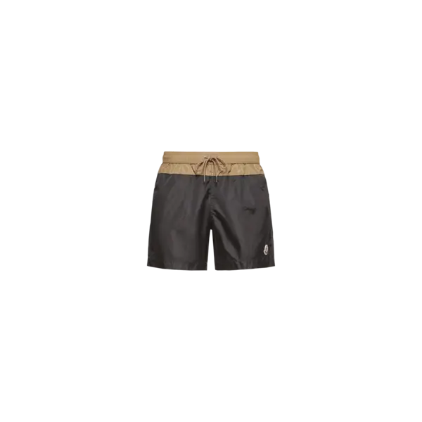 Moncler Contrast Swim Shorts - Black