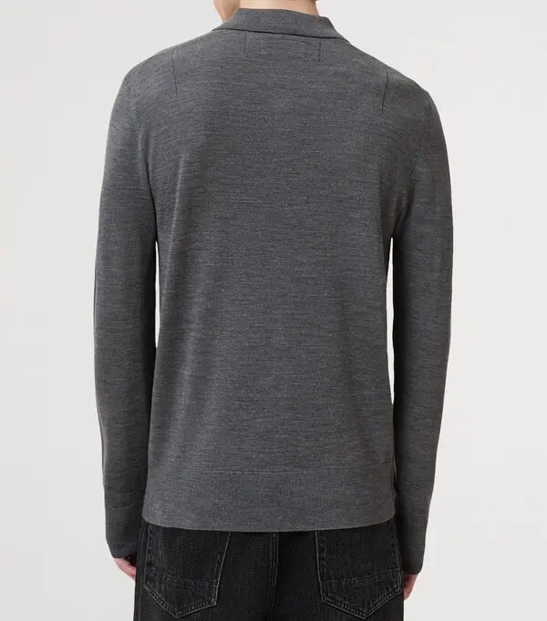 ALLSAINTS Merino Wool Mode Polo Shirt