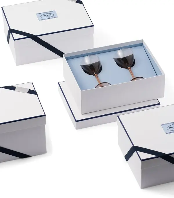 Prada Set Of 2 New York Cocktail Glasses