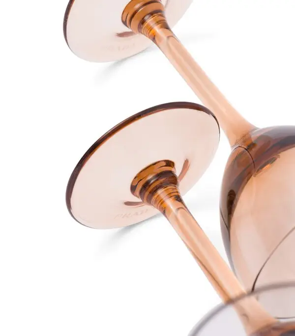 Prada Set Of 2 New York Cocktail Glasses