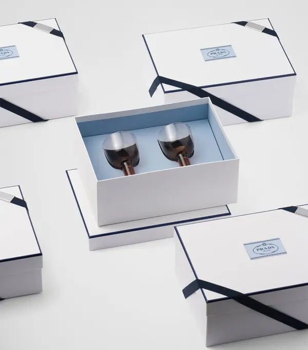 Prada Plinth White Wine Glasses