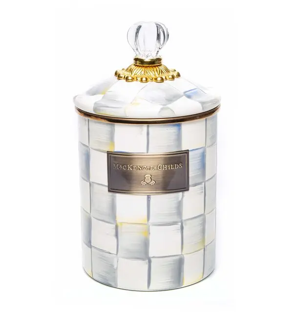 MACKENZIE-CHILDS Medium Sterling Check Canister