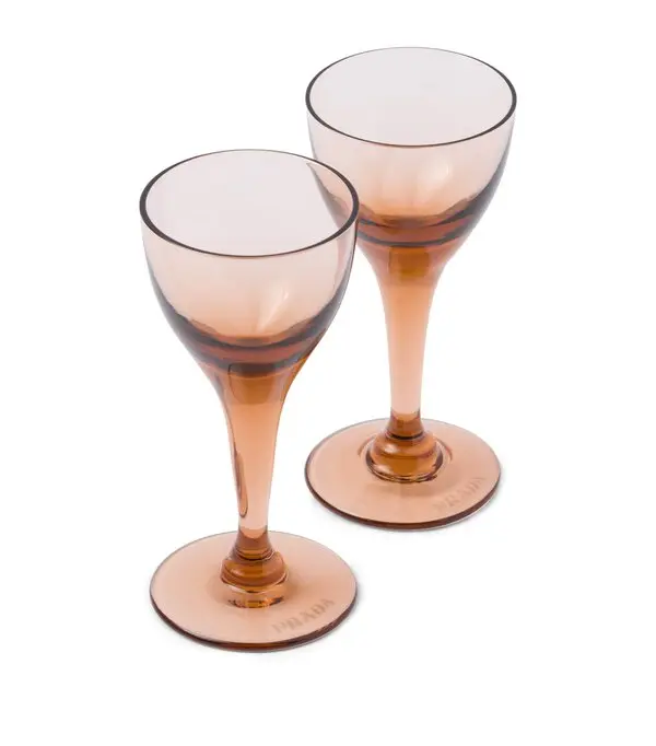 Prada Set Of 2 New York Liqueur Glasses - Neutral