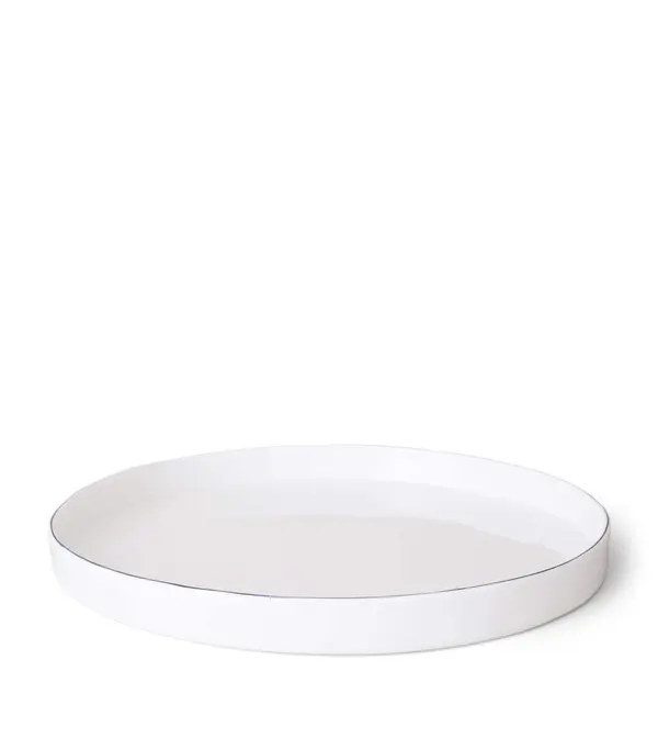 FELDSPAR Fine Bone China Cobalt Round Tray - Blue