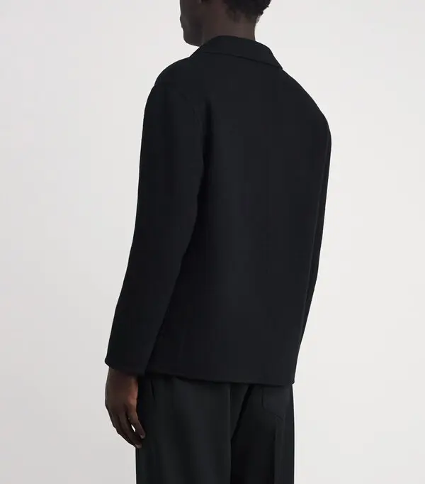 Officine Générale Wool Quarter-zip Polo Sweater