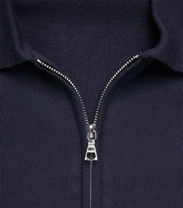 Officine Générale Wool Quarter-zip Polo Sweater