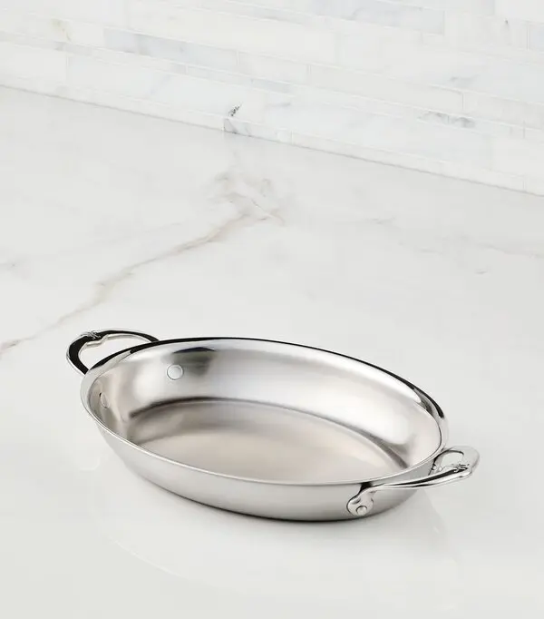 HESTAN Stainless Steel Oval Au Gratin Dish