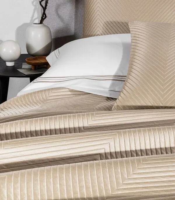 Frette Herringbone Cushion Cover - Beige