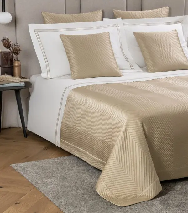 Frette Herringbone Cushion Cover - Beige
