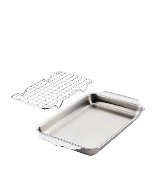 HESTAN Stainless Steel Baking Pan With Cooling Rack - Silver