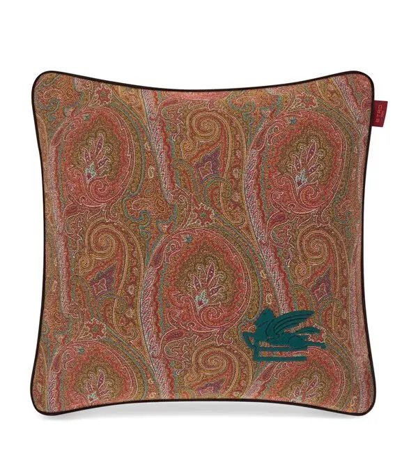 Etro Cotton-blend And Suede Arnica Cushion - Green