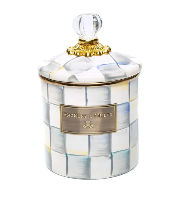 MACKENZIE-CHILDS Small Sterling Check Canister