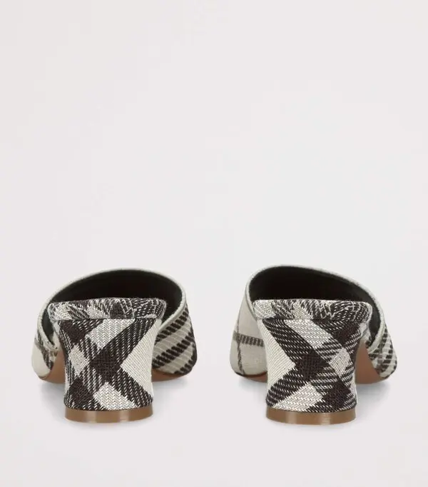 Burberry Check Sloane Mules 45 - Beige